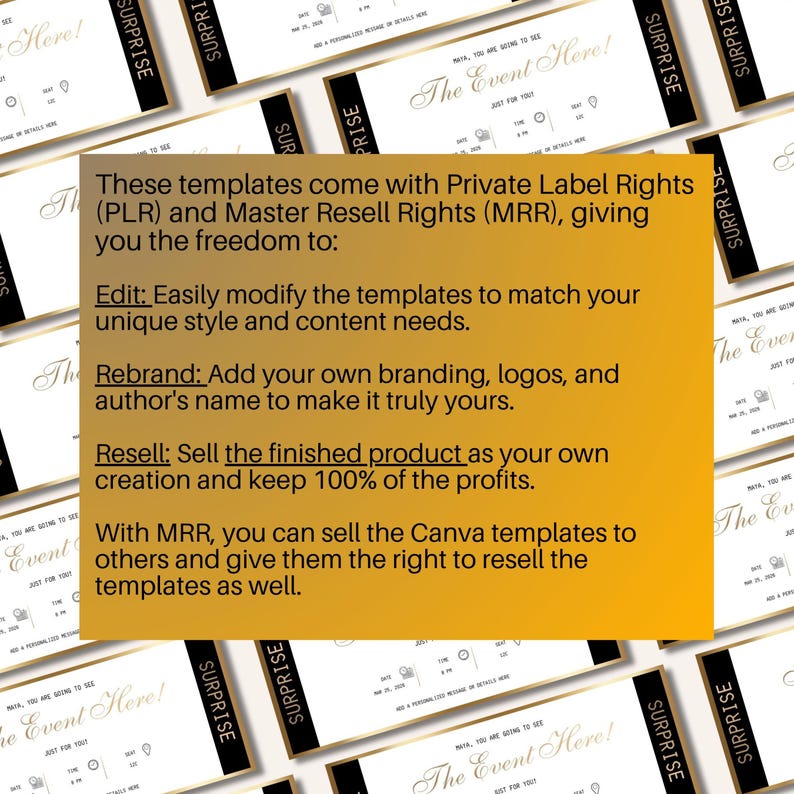 Concert Ticket Canva Template, Editable Event Entry Pass 7x3 Inches ...