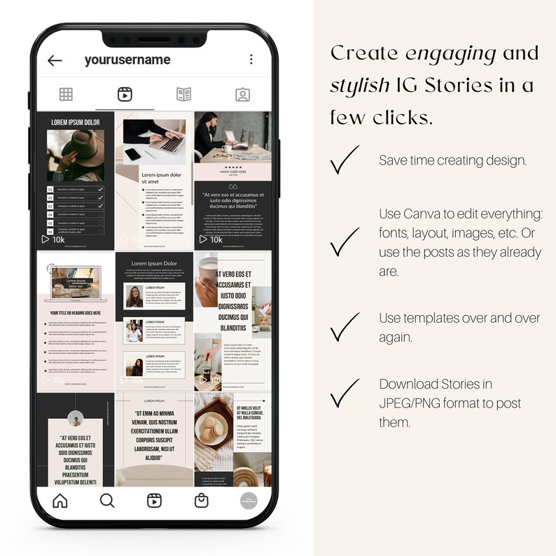 100 Instagram Story Templates, Social Media Templates Canva, Instagram ...