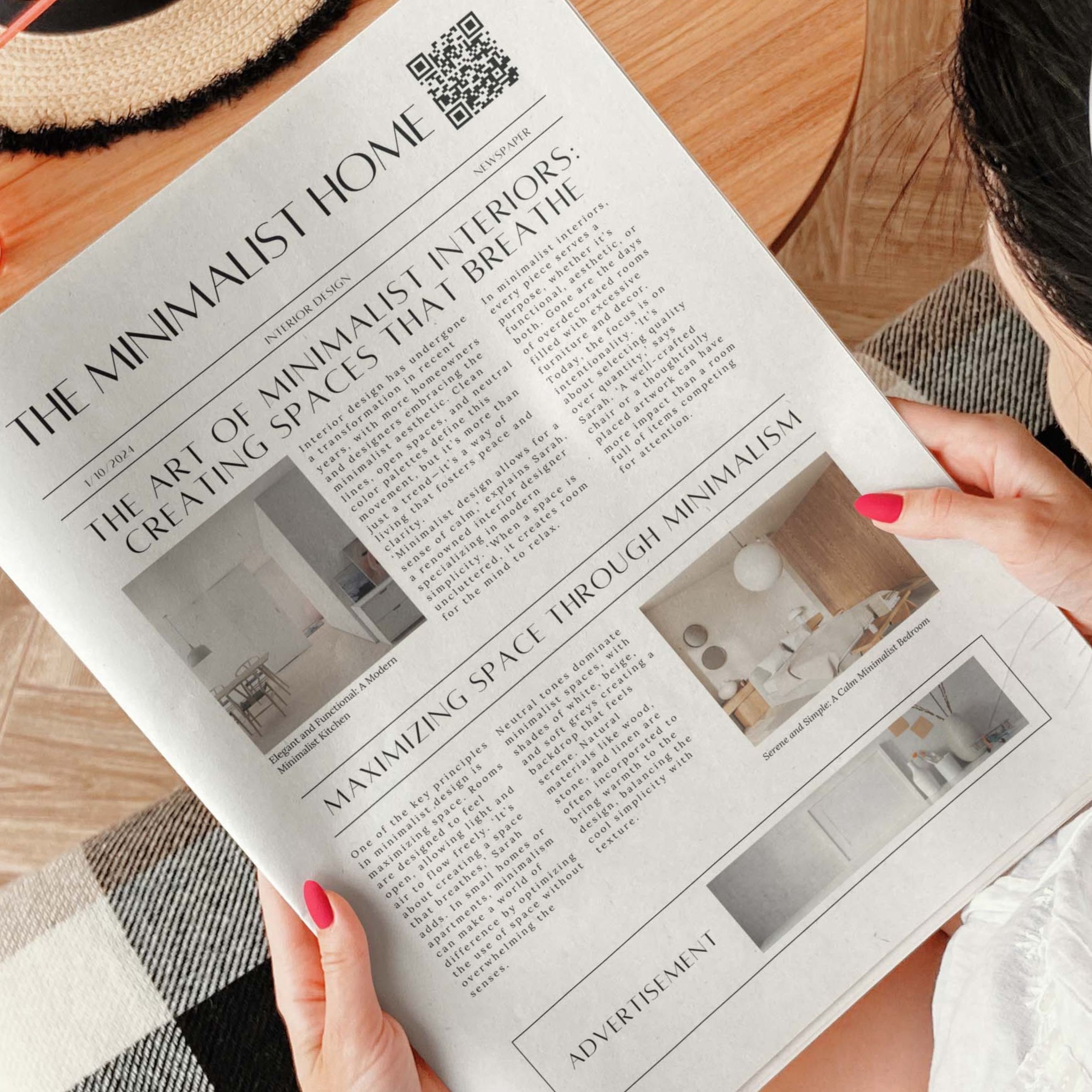 Newspaper Canva Template, Newspaper Printable, Interior Design ...