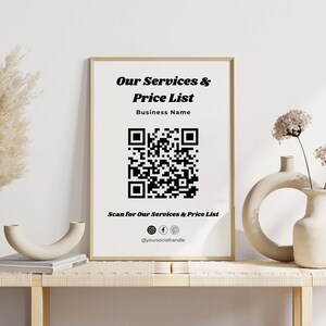 Small Business Sign Canva Templates, Follow Us Sign, QR Code Sign ...