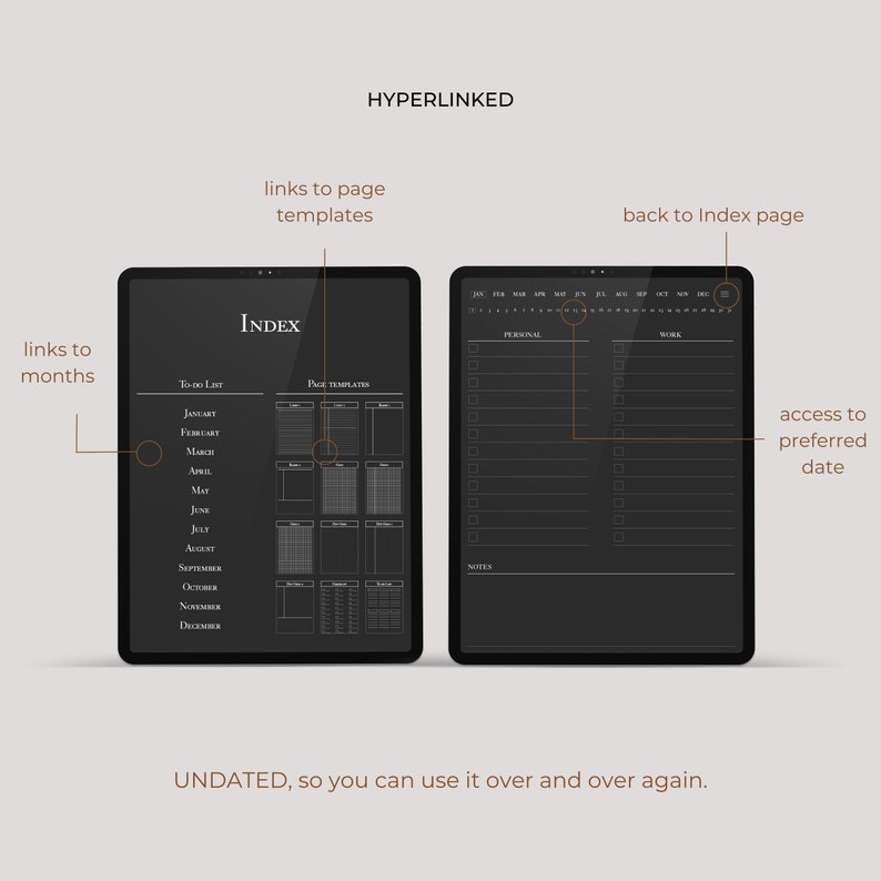 Digital Checklist for Goodnotes to Do List Digital Hyperlinked Daily ...