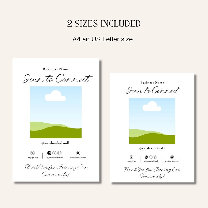 Editable Small Business Sign Bundle, Price List, Scan to Pay, Printable ...