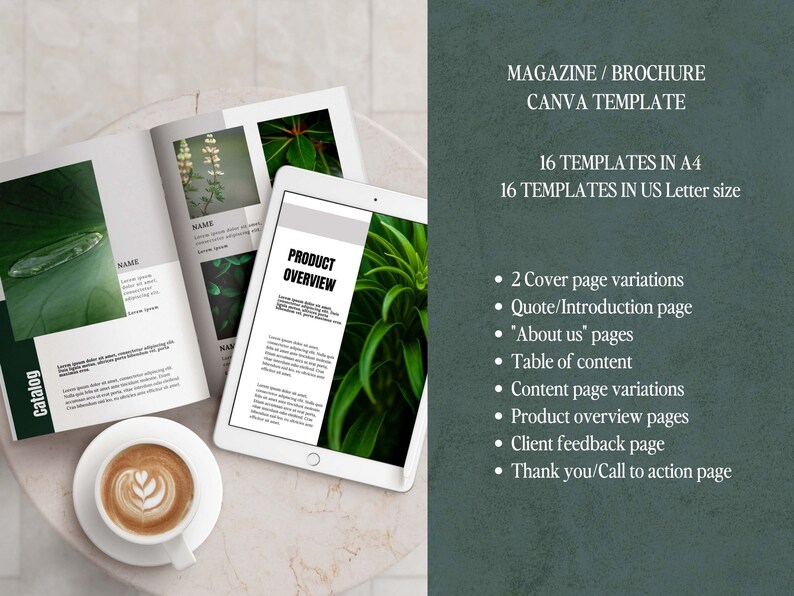 Canva Template Ebook Magazine Template: Create Stunning - Etsy