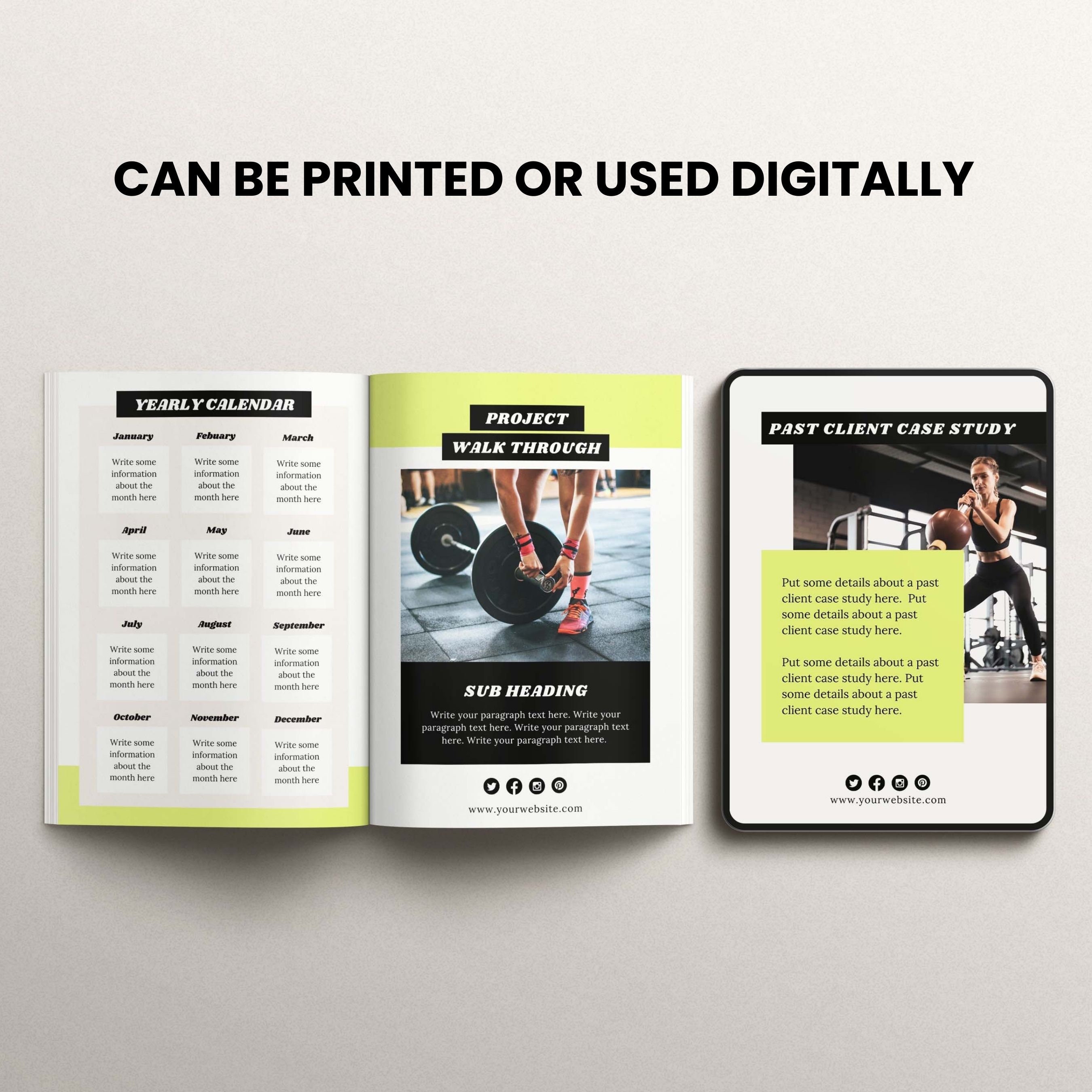 Fitness Client Welcome Pack Canva Template, Fitness and Nutrition ...