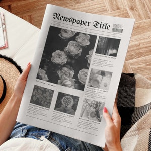 Newspaper Canva Template, Newspaper Printable, Editable Newspaper ...
