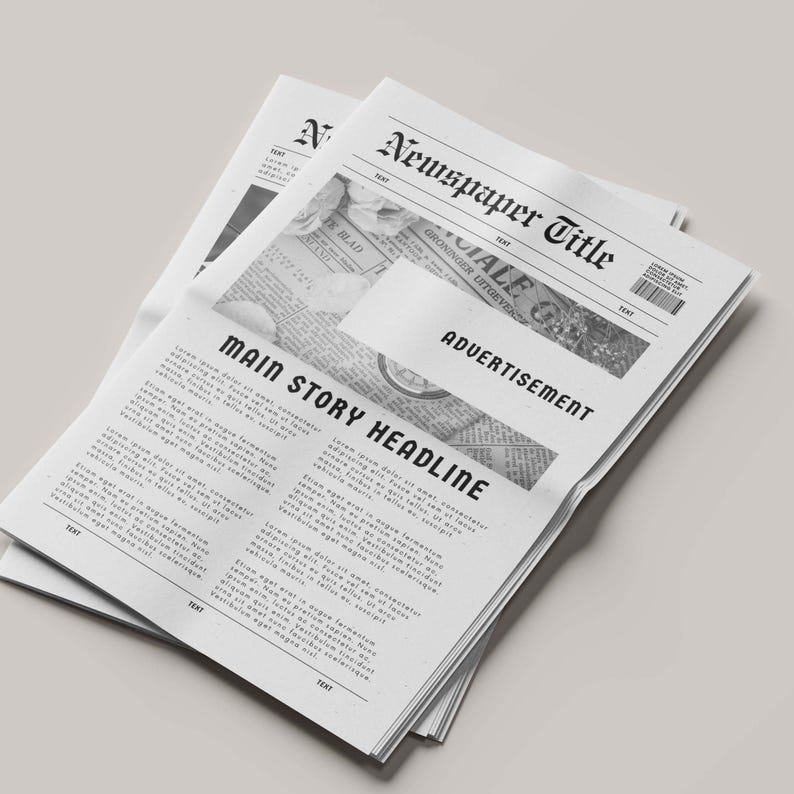 Editable Retro Newspaper Template MRR PLR, Editable Canva Template, A4 ...