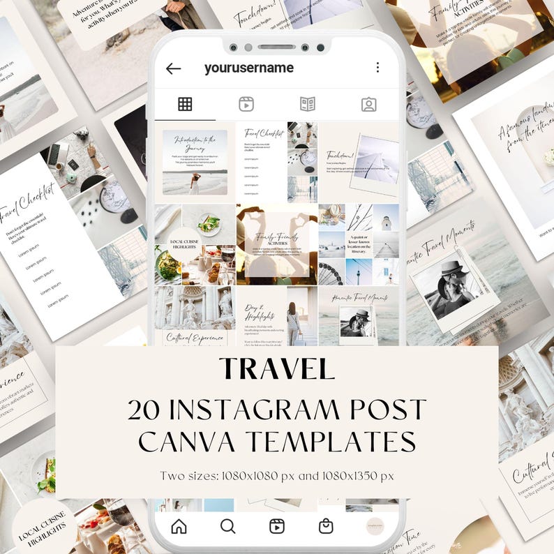 20 Instagram Travel Posts Templates, Canva Travel Itinerary Design ...