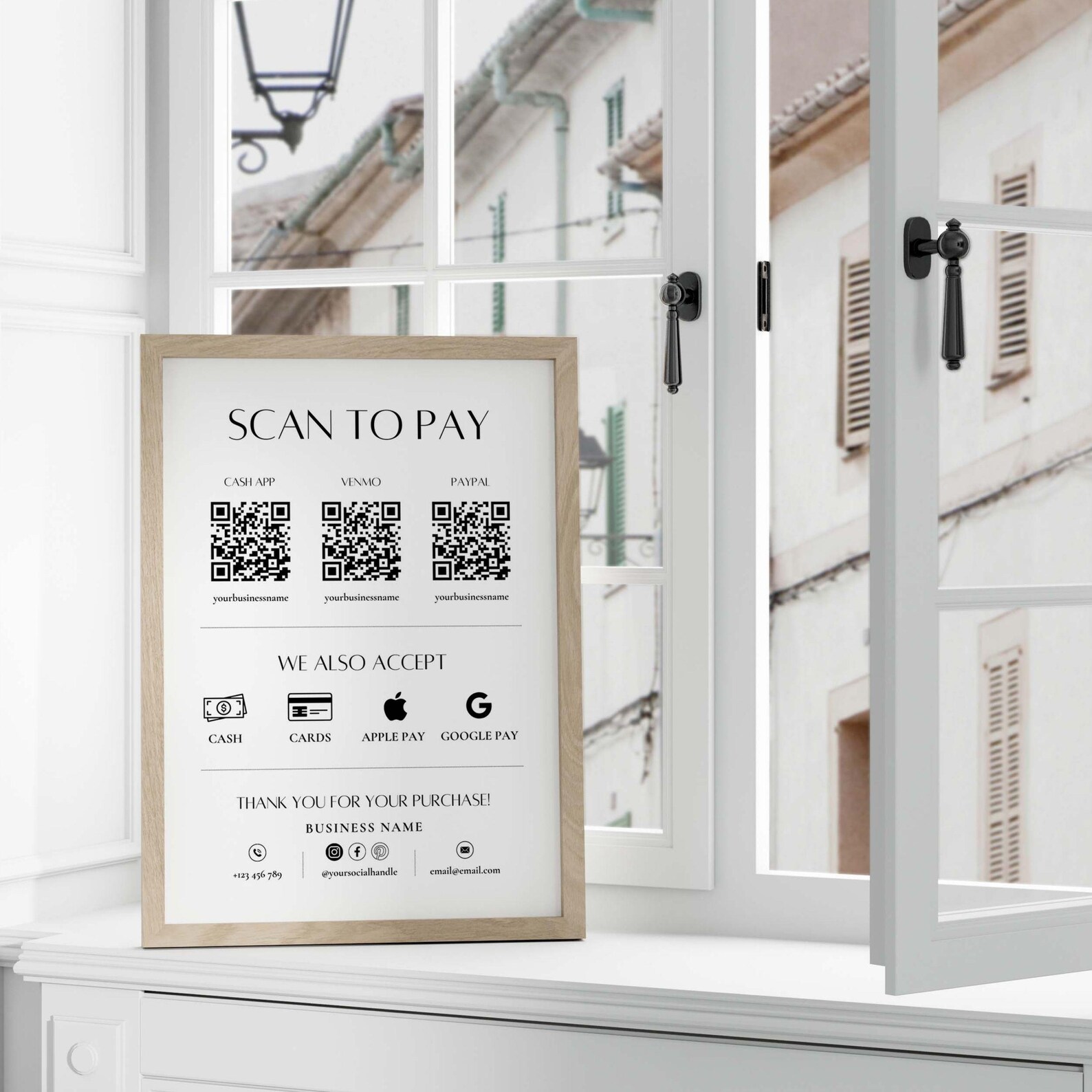 Editable Scan to Pay Sign QR Code Sign Template Canva, Printable ...