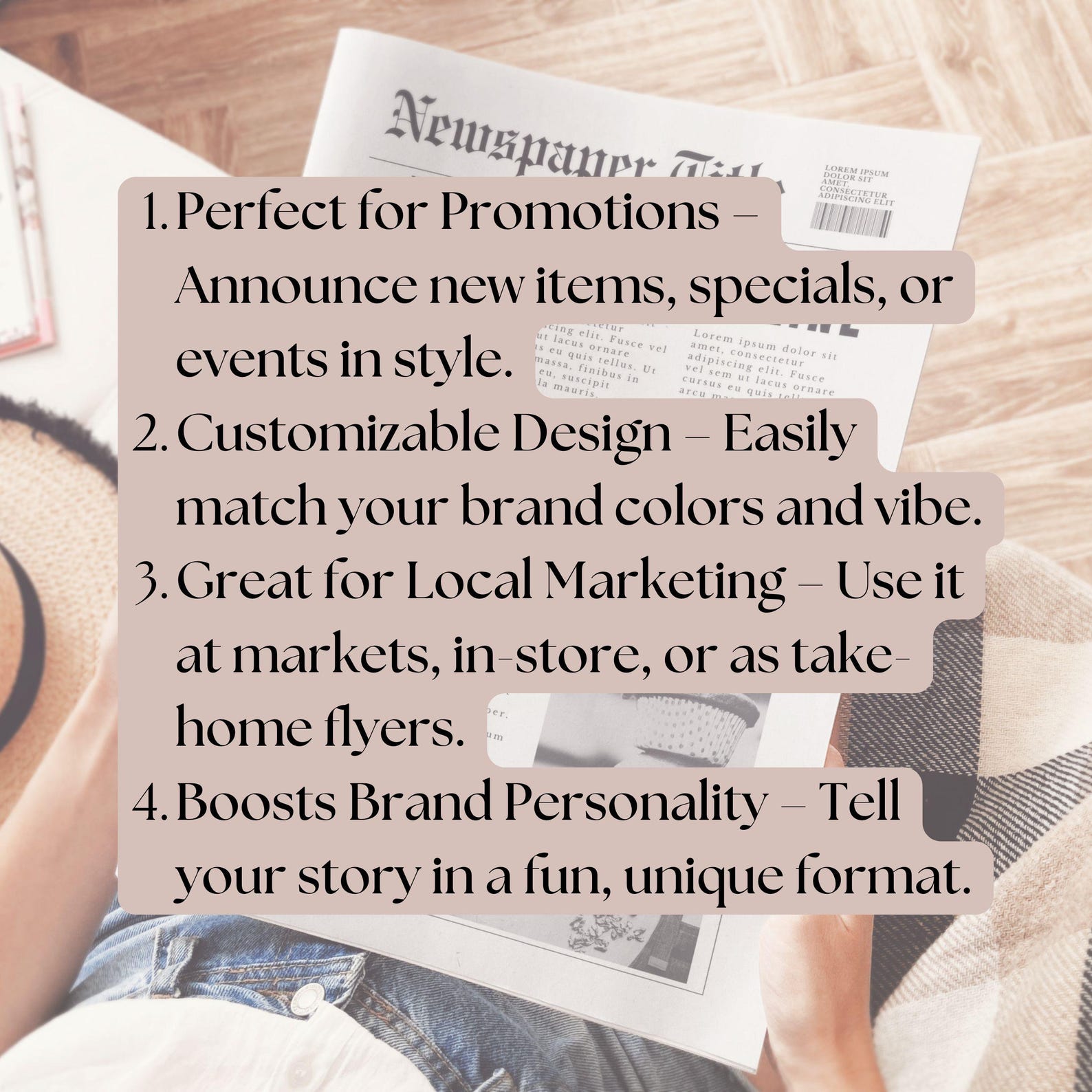 Bakery Newspaper Canva Template | Small Business Newsletter | Editable ...