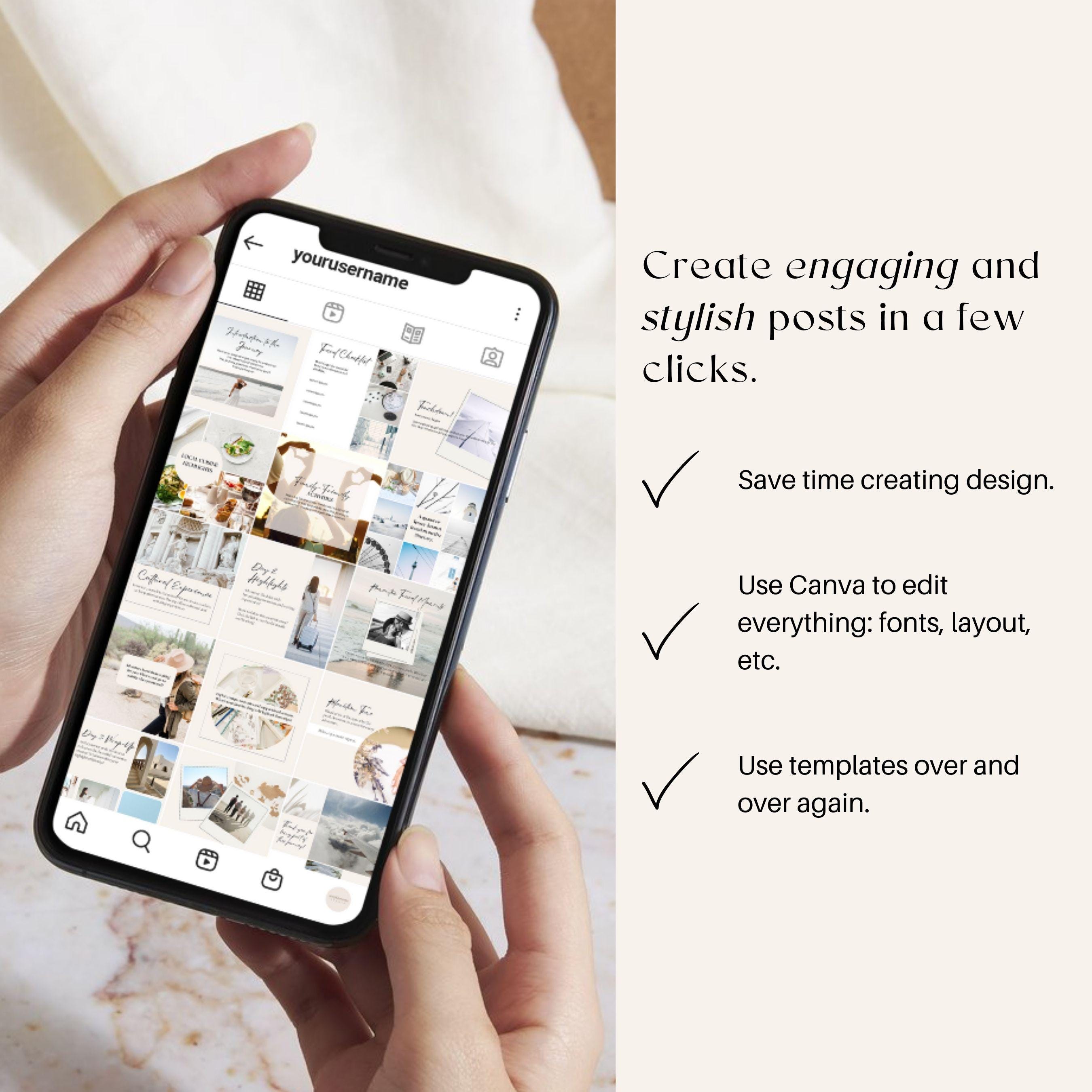 20 Instagram Travel Posts Templates, Canva Travel Itinerary Design ...
