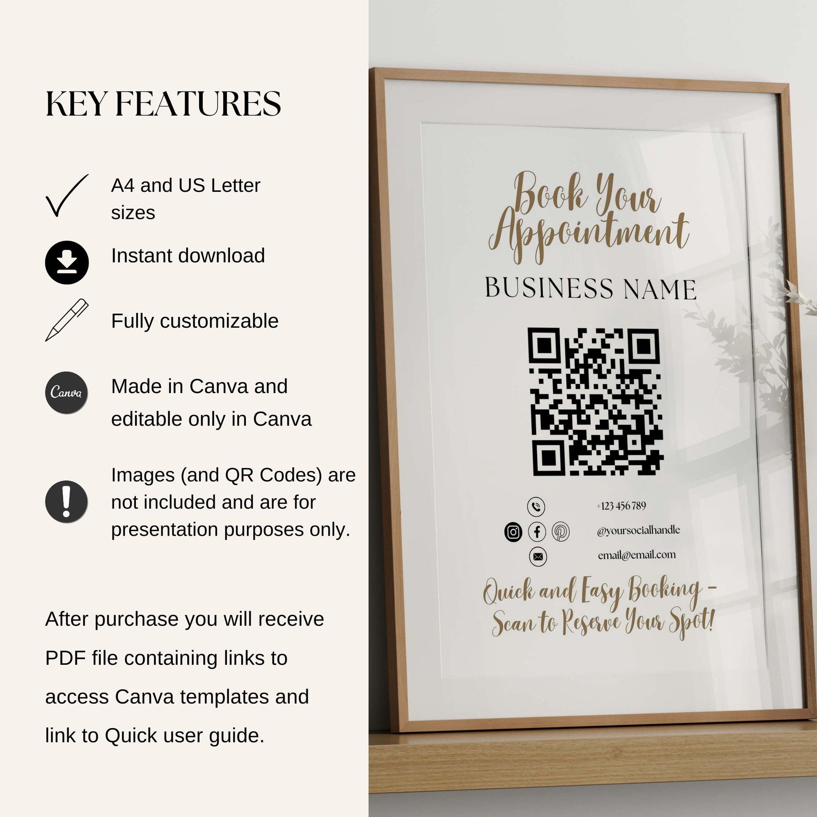 Scan to Book Appointment Sign Canva Template Editable, Printable ...