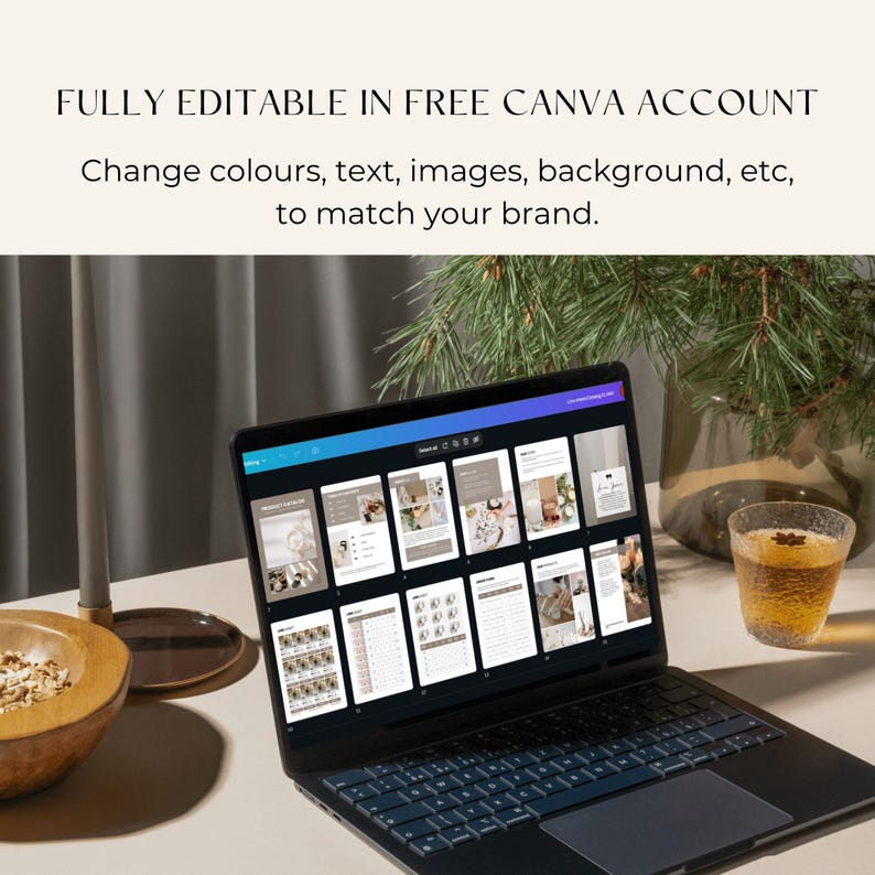 Candle Product Catalog Canva Template, Line Sheet and Price List for ...