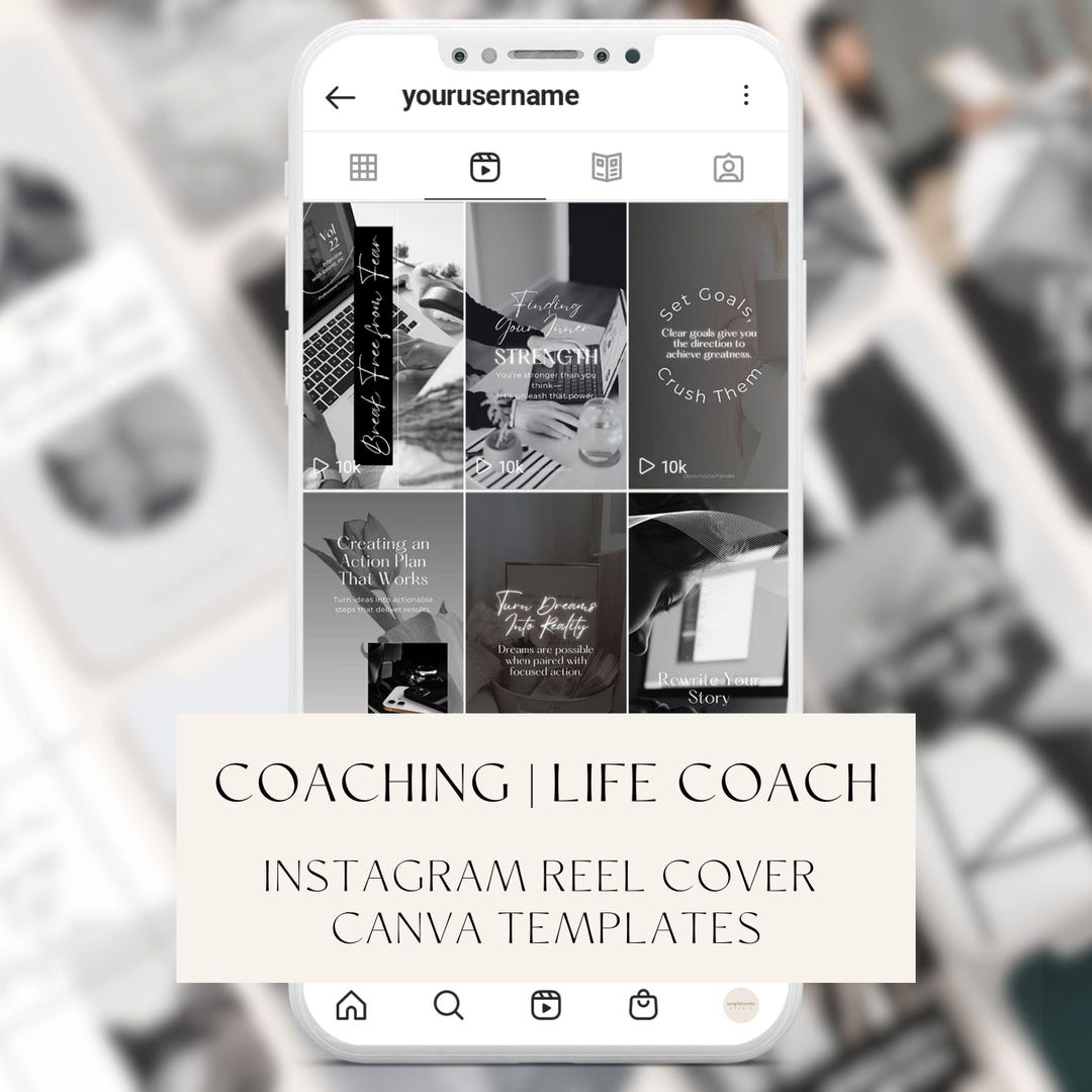 50 Reel Cover Instagram Templates, Spiritual Health Coach Templates ...
