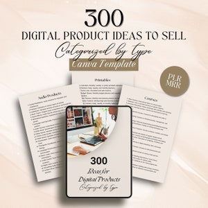 300 Digital Product Ideas Canva Template, Things to Sell, Make Money ...