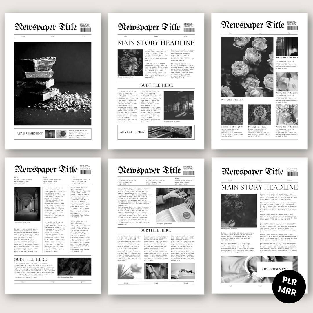 Newspaper Canva Template, Newspaper Printable, Editable Newspaper ...
