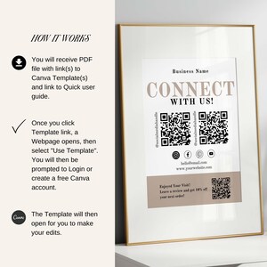 Connect With Us Printable Sign, Social Media Sign, Small Business Sign ...