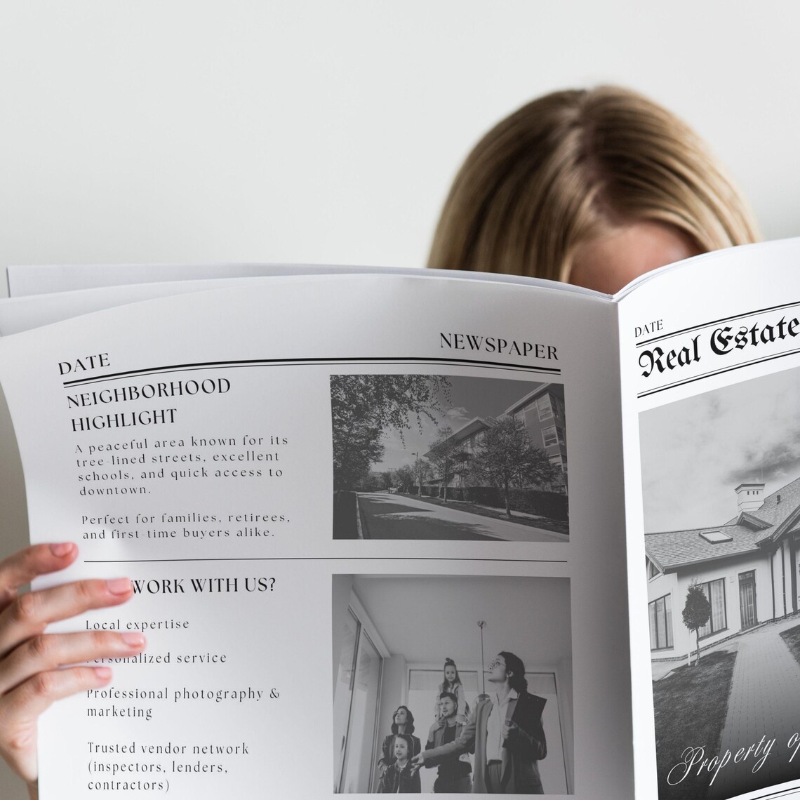 Editable Real Estate Newspaper Canva Template, A4, A3, US Letter ...