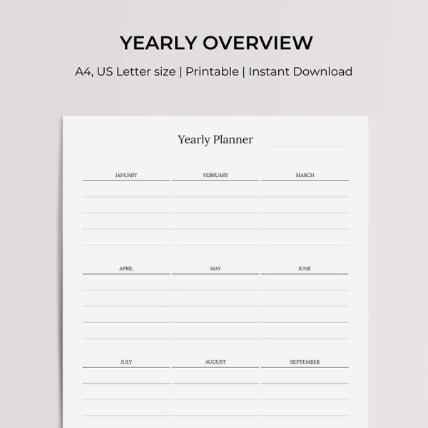 Daily Overview Planner - Etsy