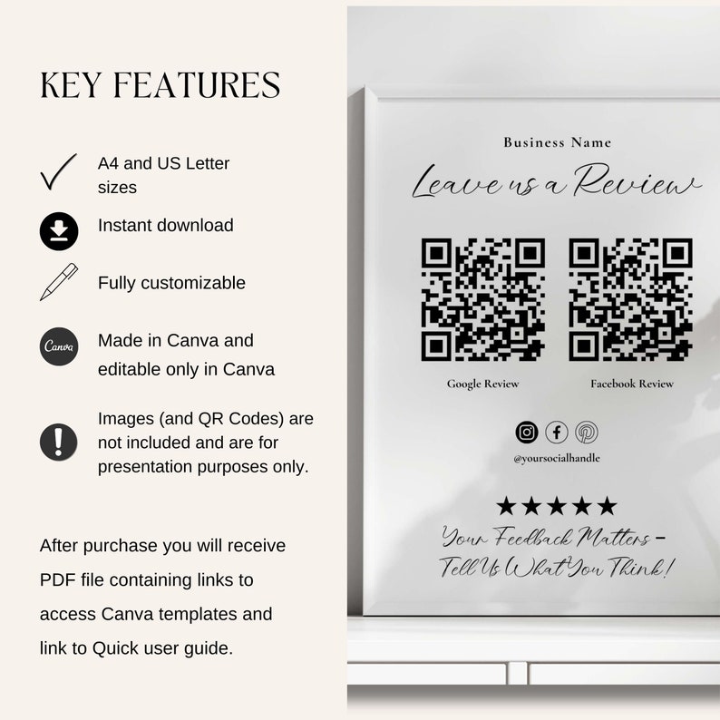 Editable Small Business Sign Bundle, Price List, Scan to Pay, Printable ...