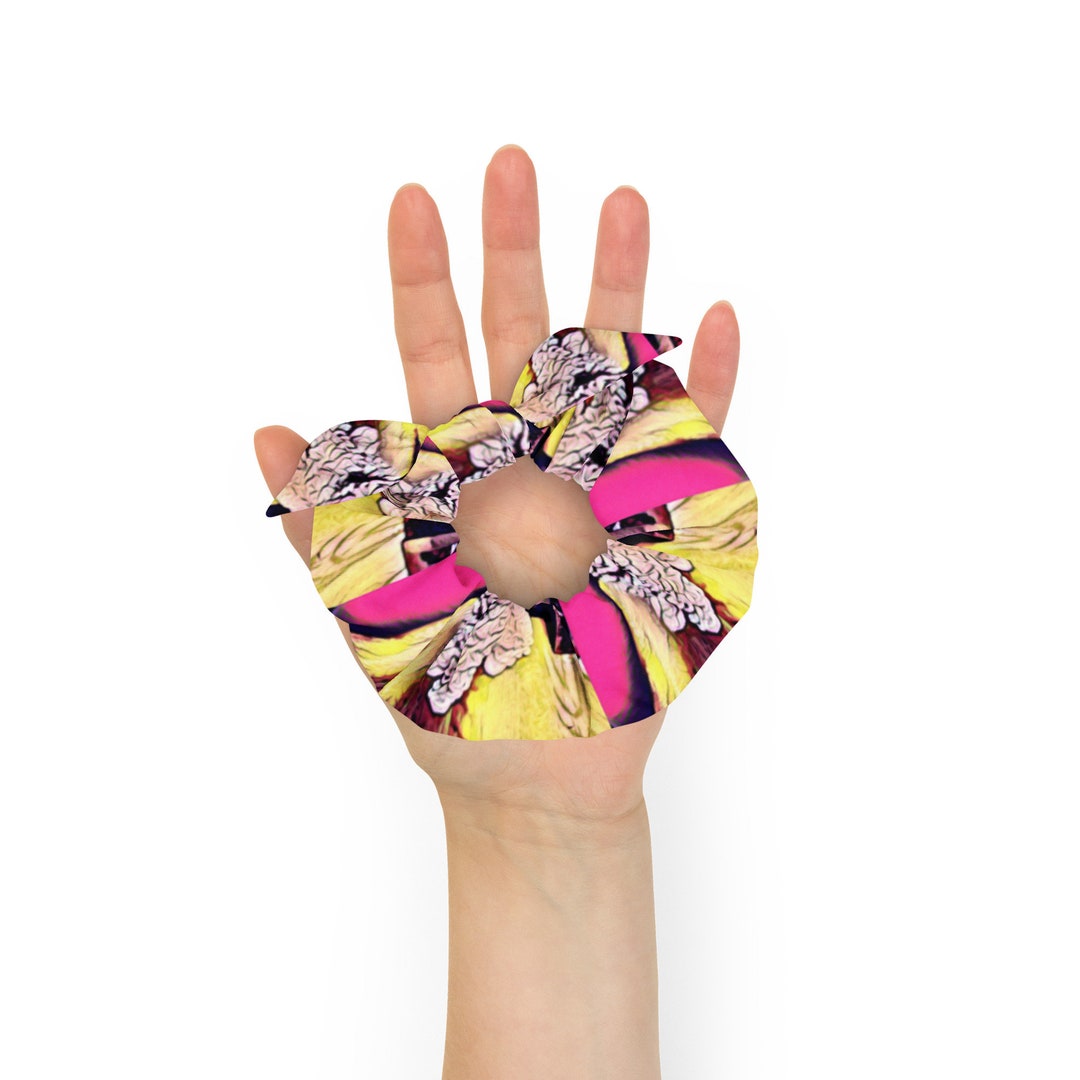 Poodle and Hot Pink Hair Scrunchie - Etsy