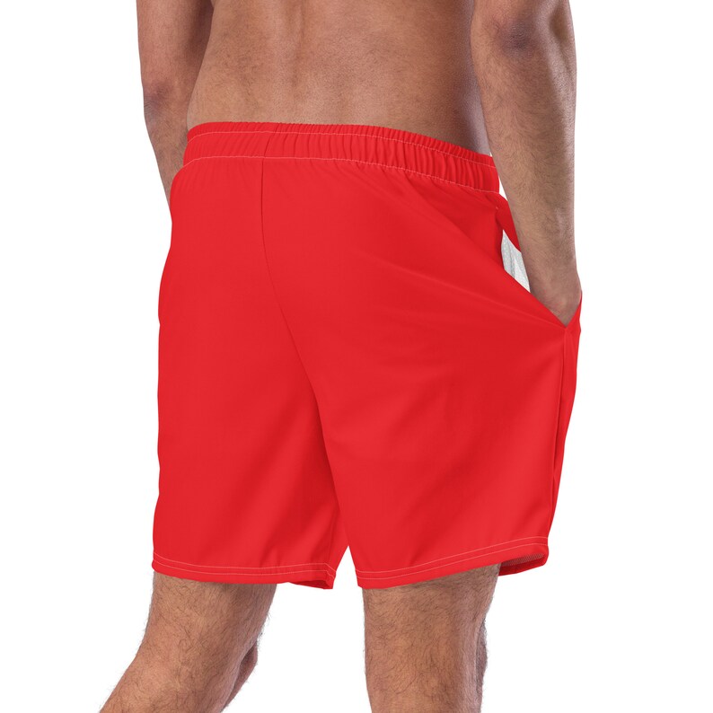 FKL Men's Red Swim Trunks - Etsy