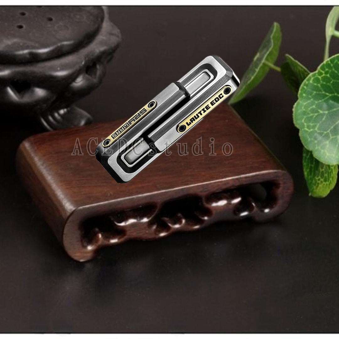 EDC Fidget Spinner Stainless Steel Double Push Metal Hand Spinner Push ...