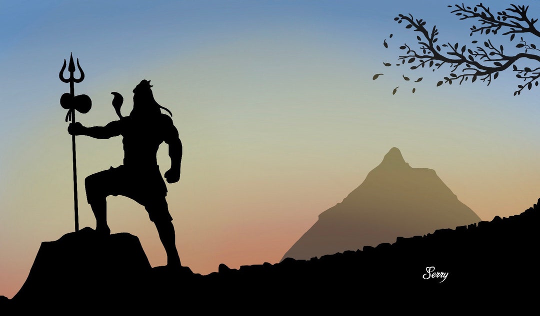 Shadow of Lord Shiva Digital Artwork - Etsy