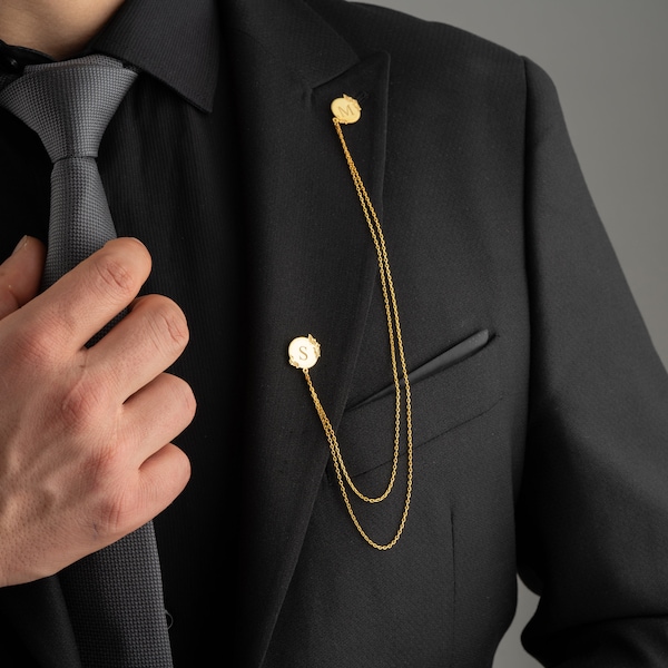 Men Pins With Chain - Etsy