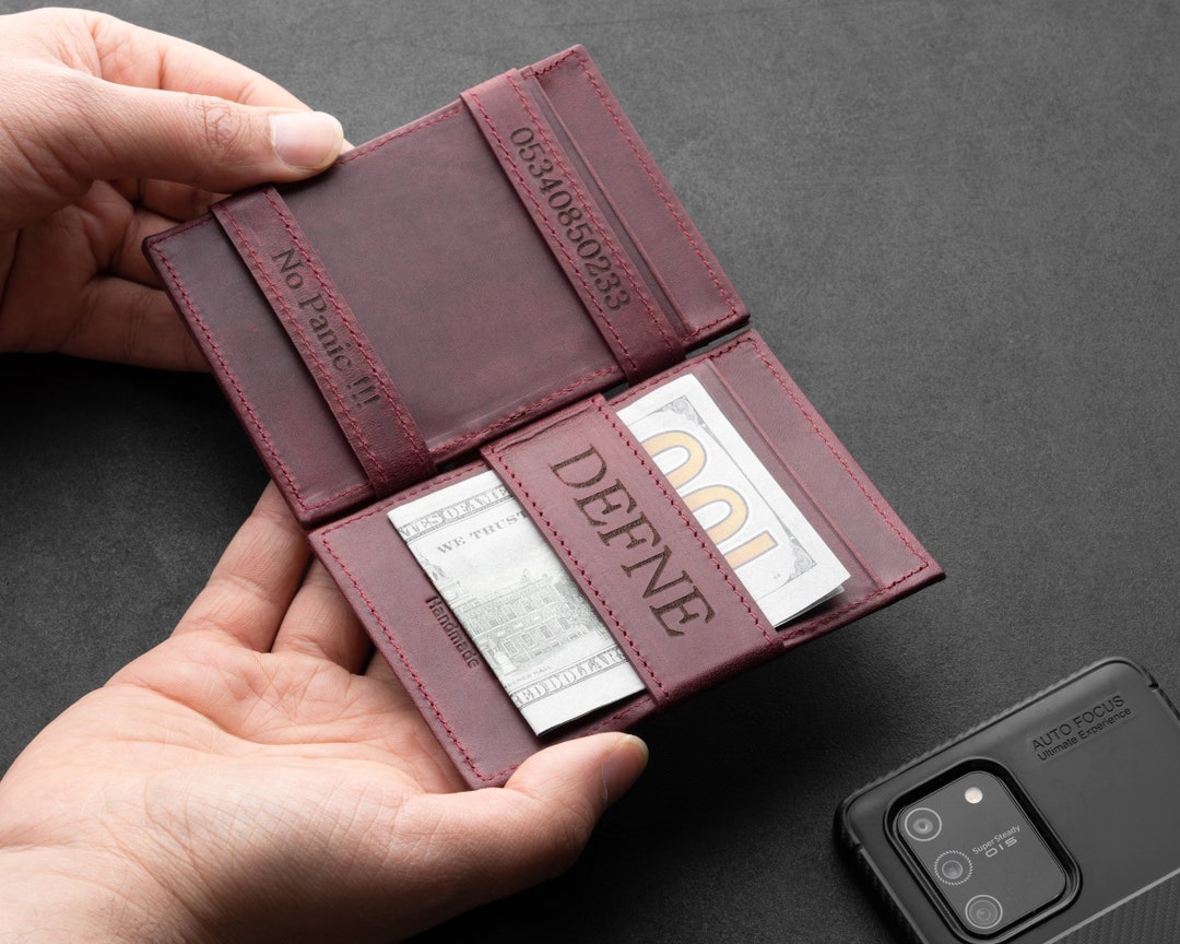 Personalized Magic Slim Wallet, Magic Unique Card Holder, Handmade ...