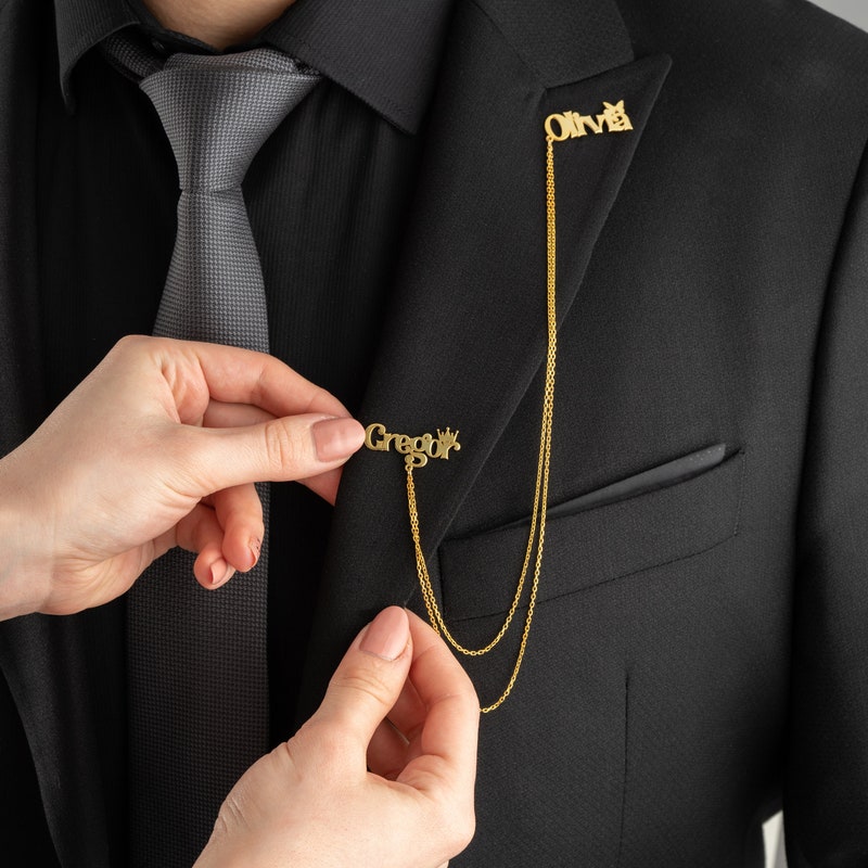 Lapel Pin Chain - Etsy