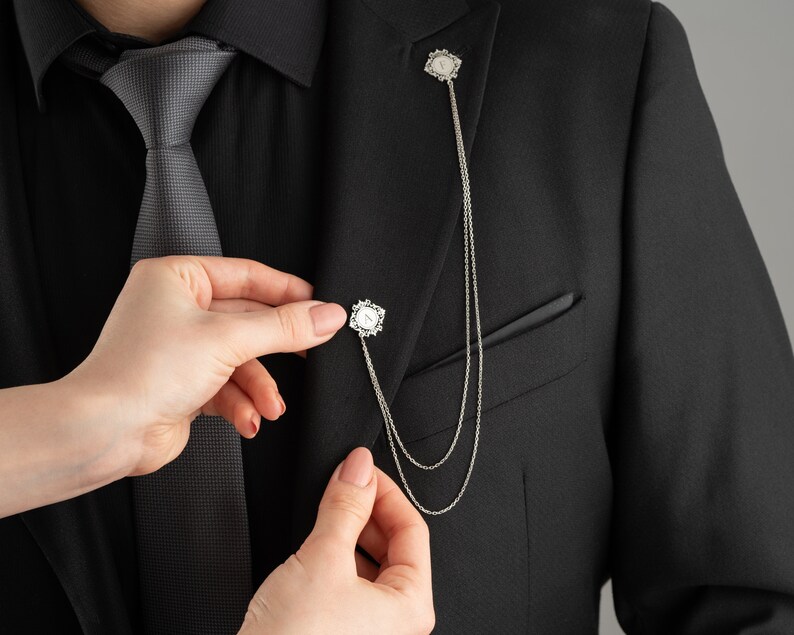 Unique Initial Letters Broach Collar Pin Personalized Jacket - Etsy