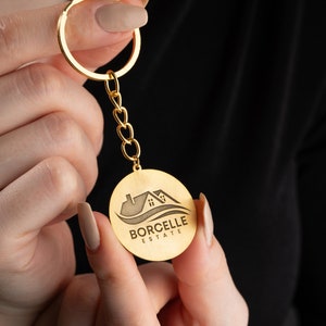 Custom Business Logo Keychain, Custom Branded Keychain, Business Gift ...