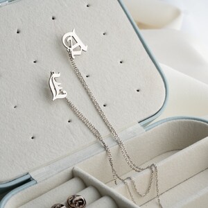 Personalized Old English Initial Letter Jacket Collar Pin - Etsy