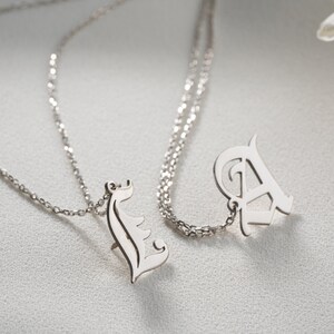 Personalized Old English Initial Letter Jacket Collar Pin, Personalized ...