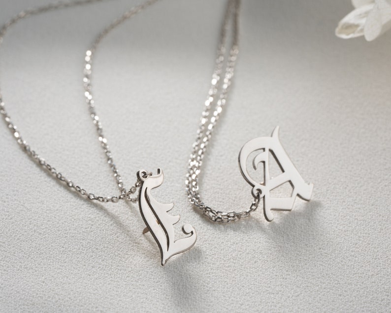 Personalized Old English Initial Letter Jacket Collar Pin - Etsy