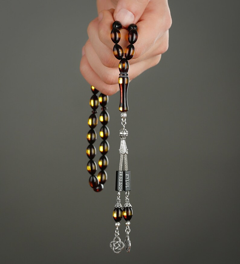 Personalized Islamic Prayers 33 Beads Tasbih Custom Amber - Etsy