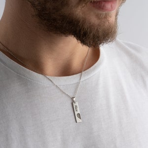 Couples Matching Heart Necklaces, Girlfriend-boyfriend Necklaces, Name ...