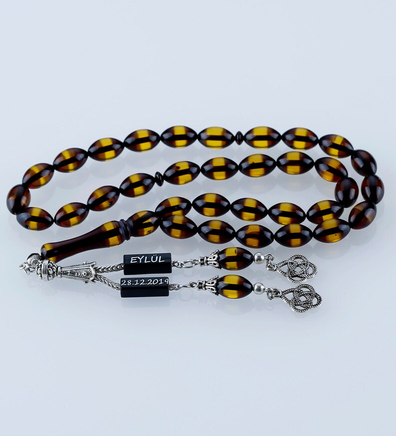 Personalized Islamic Prayers 33 Beads Tasbih Custom Amber - Etsy