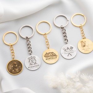 Custom Business Logo Keychain, Custom Branded Keychain, Business Gift ...