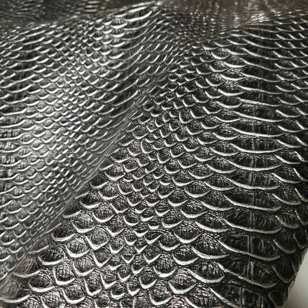 Retro Dragon Scale Snake Leatherette Faux PU Leather Fabric Craft, DIY ...