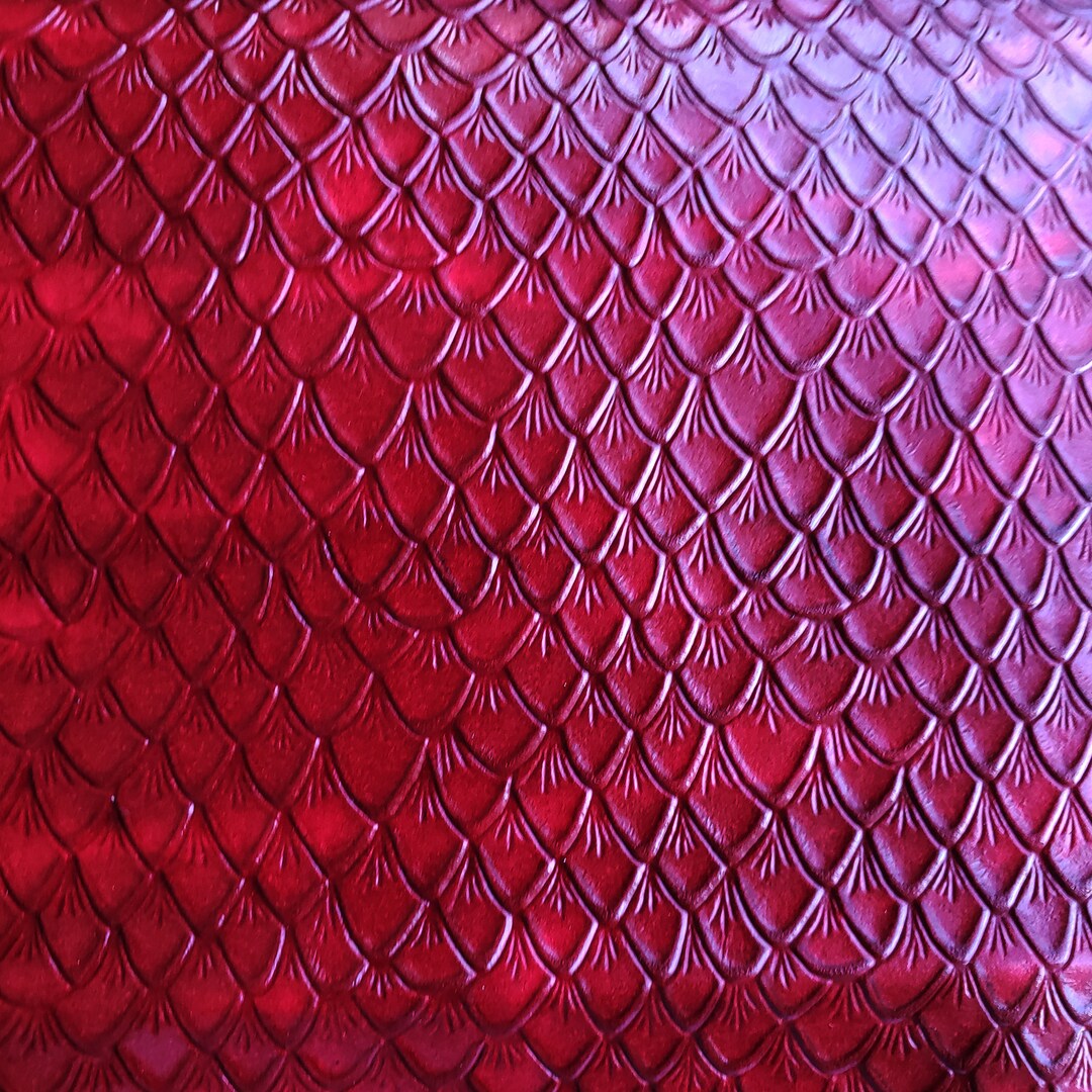 Blood Red Dragon Scale PU PVC Leather,wine Red Fux Leather Fabric for ...
