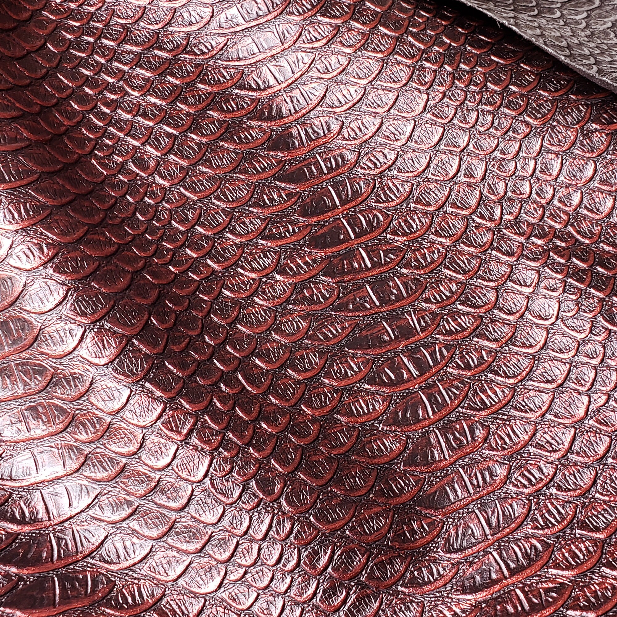 Retro Dragon Scale Snake Leatherette Faux PU Leather Fabric Craft, DIY ...