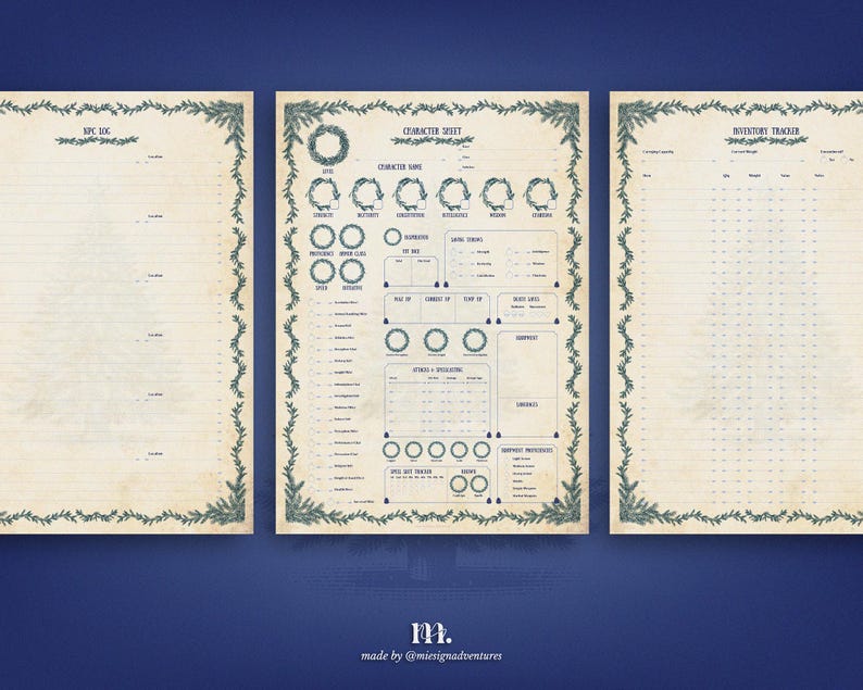 Dnd 5e Character Sheet Journal Printable | Snowstar Edition | RPG ...