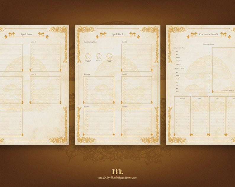 Dnd 5e Character Journal Printable | RPG Sheets and Fantasy TTRPG PDF ...