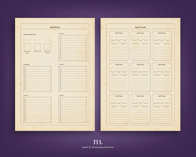 Dnd 5e Character Sheet Journal Printable | RPG PDF | Campaign Journal ...