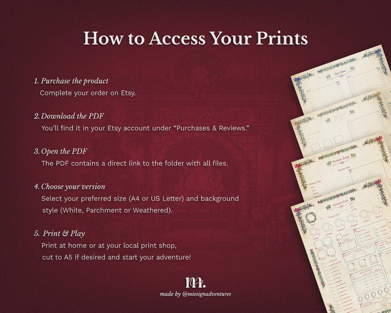 Dnd 5e Character Sheet Bundle Printables | Enchanted Christmas ...