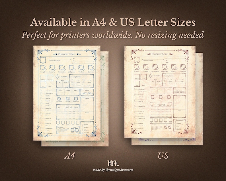 Dnd 5e Character Journal Bundle | Printable RPG Sheets and Fantasy ...