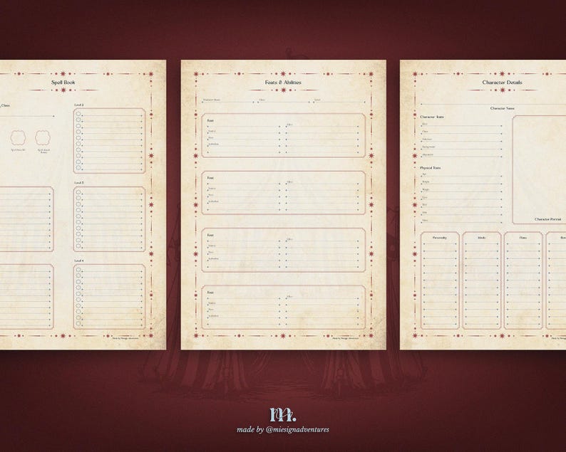 Feuilles de calcul du MdD | Carnet de notes personnalisé du MDN ...