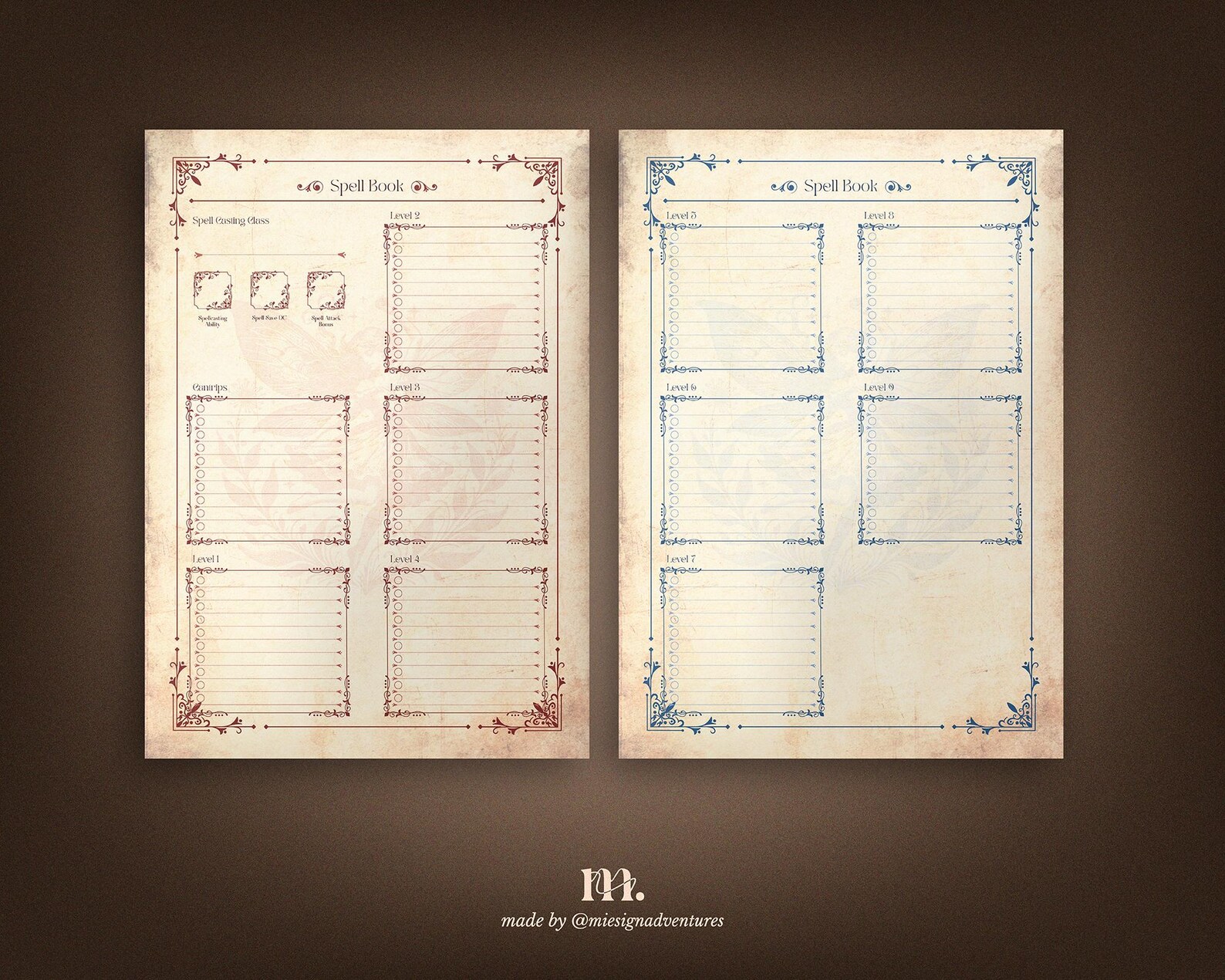 Whimsical Dnd 5e Character Sheets Bundle Printable | RPG PDF | Amethyst ...