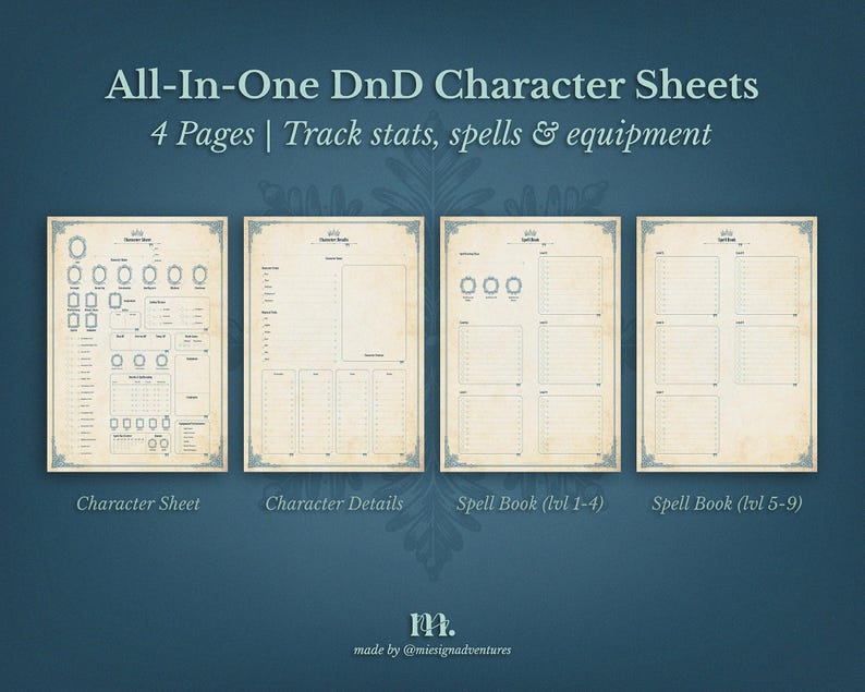 Dnd 5e Character Sheet Printable | Icecrown Citadel Edition | Dungeons ...